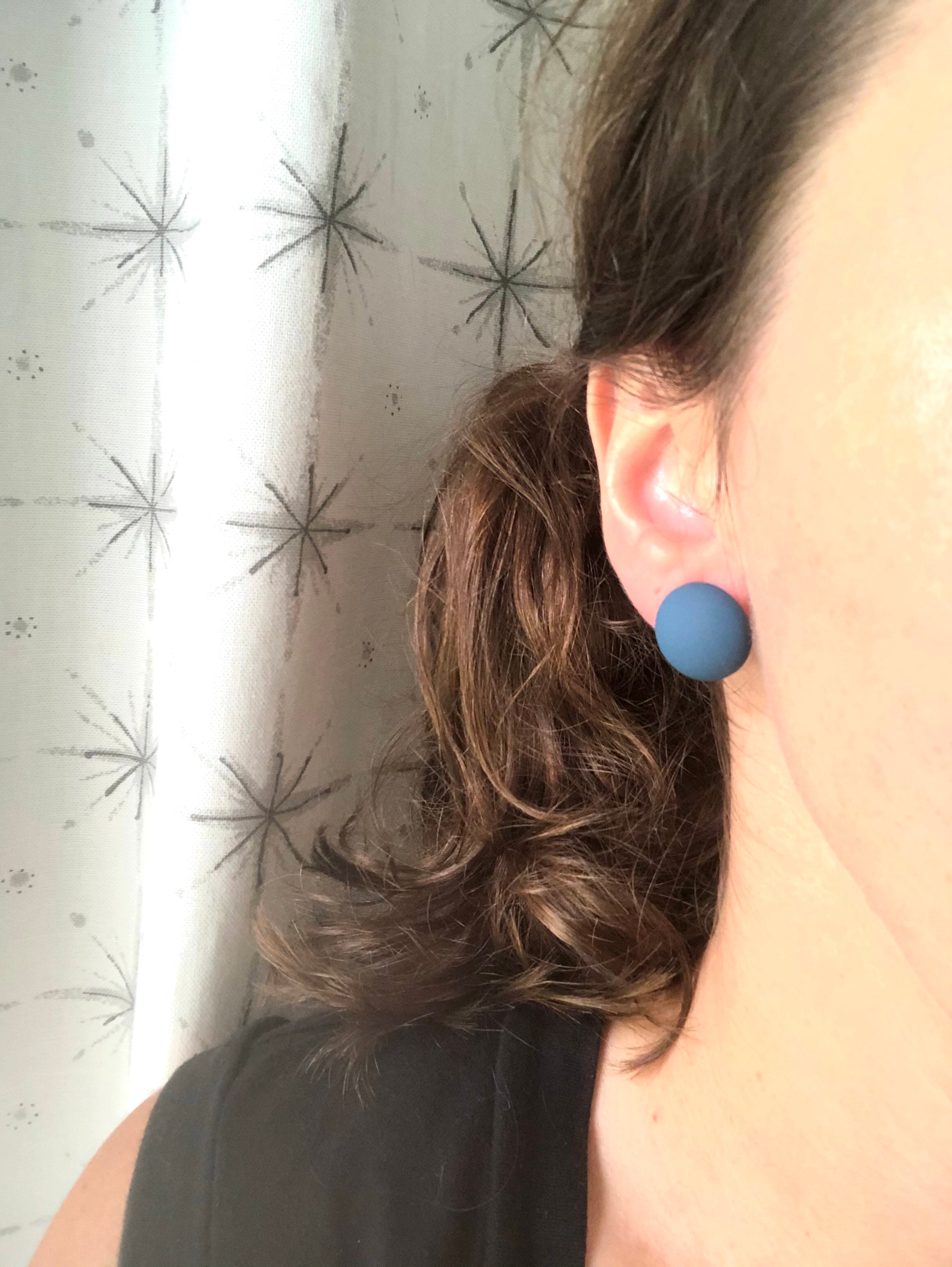 Big Acrylic Stud Earrings Large Studs Lucite Post Earrings | Etsy