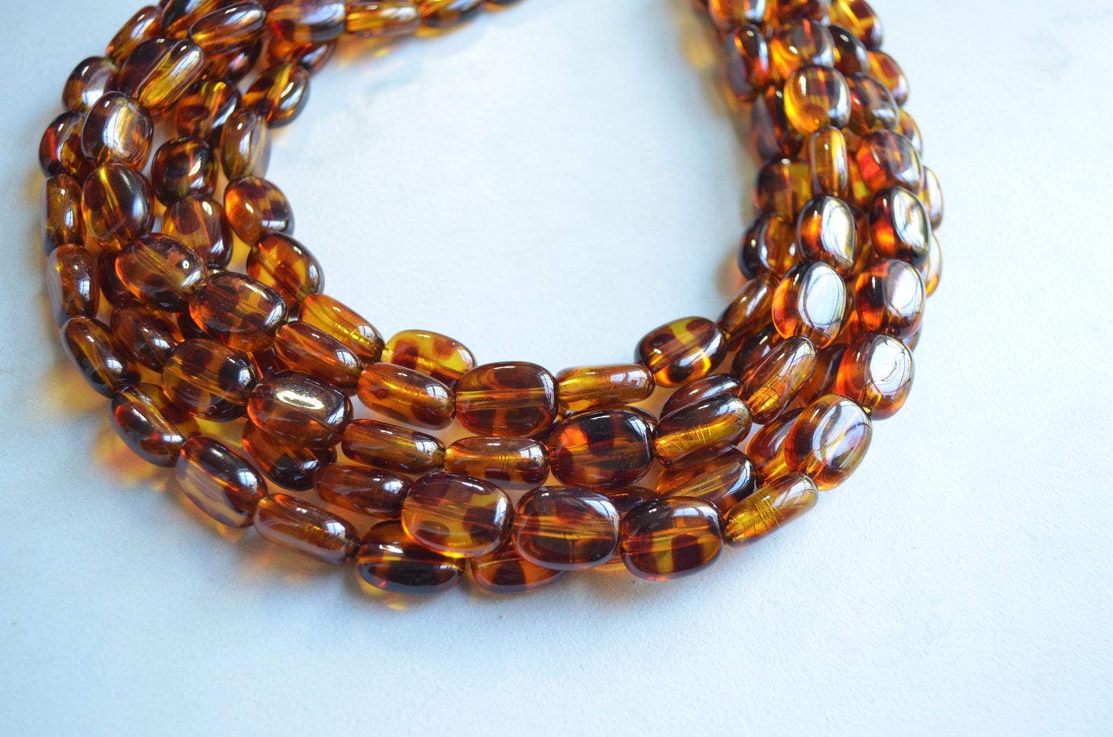 Tortoise Shell Brown Black Statement Lucite Beaded Chunky - Etsy