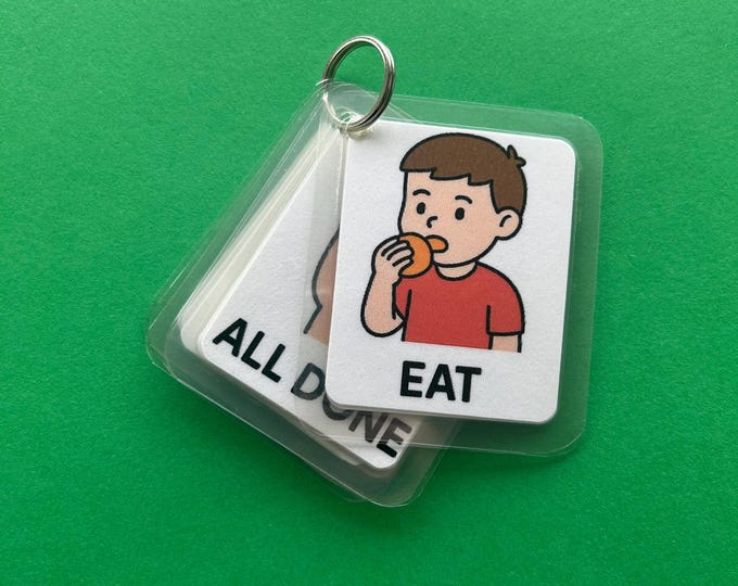 Pocket-sized PEC Learning Cards on Keyring - Needs - Speech Therapy Aid ...