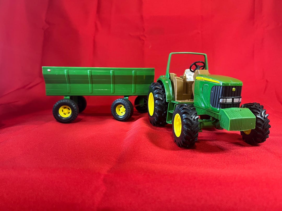 John Deere Trailer & Tractor Farm Harvest Toys, A Plastic Body ...