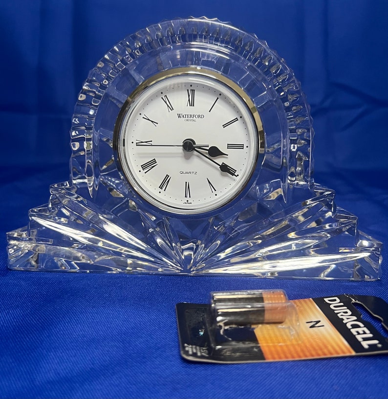 Vintage 1990’s Waterford Crystal Large White Faced Cottage Desk-mantle ...