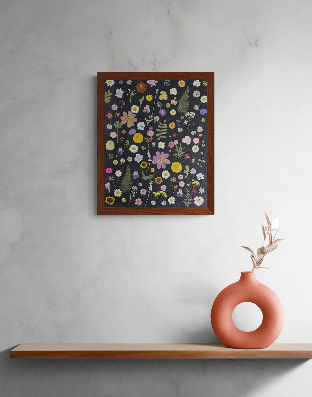 Flower Art, Wall Art, Real Leaves, Best Gift, Flower Design, Real Dried ...