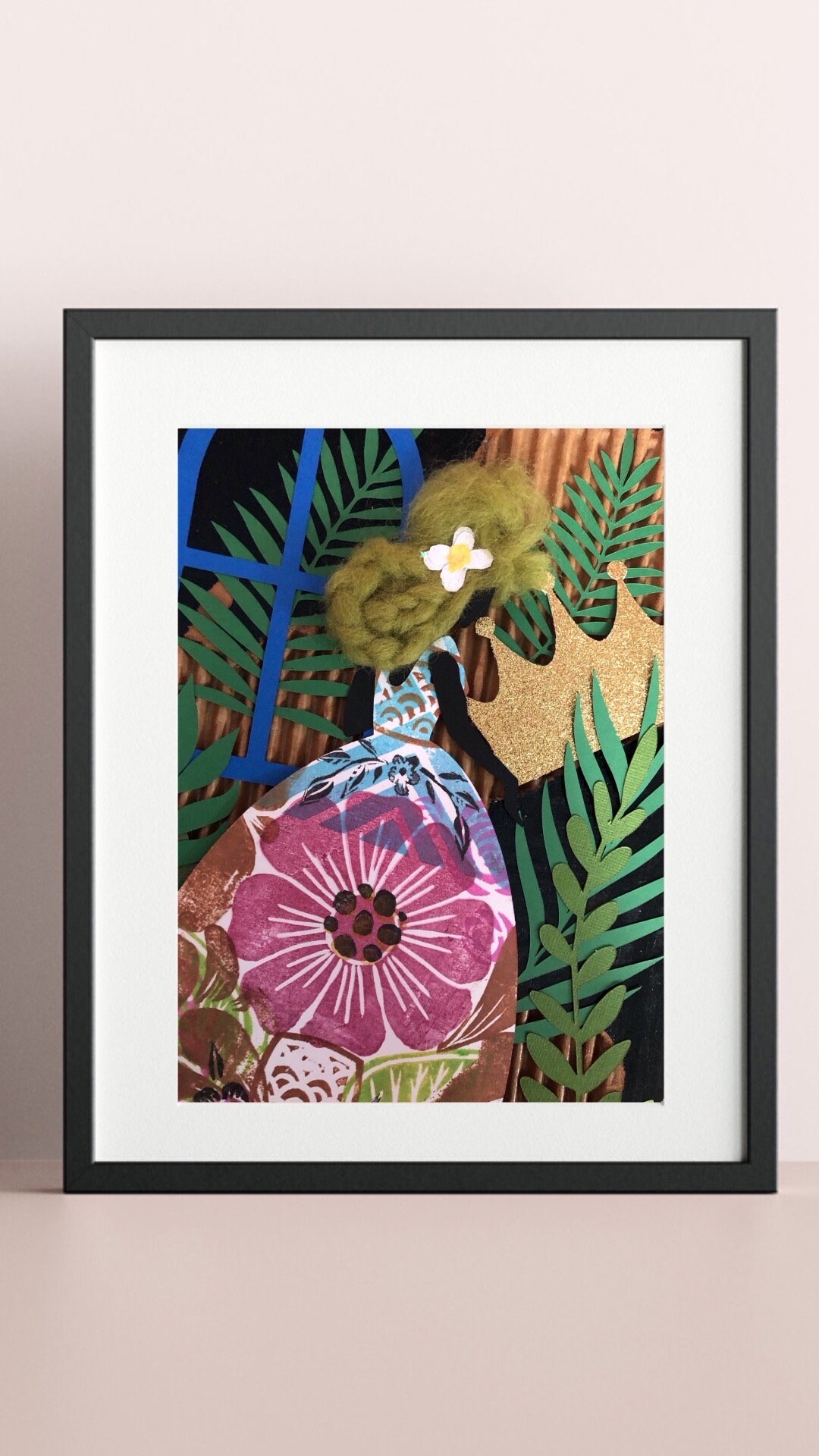 Floral Paper Doll Print - Etsy