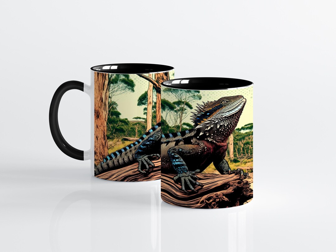 Frilled-neck Lizard Mug Exotic Reptile Gift Bold Wildlife Tea Cup ...