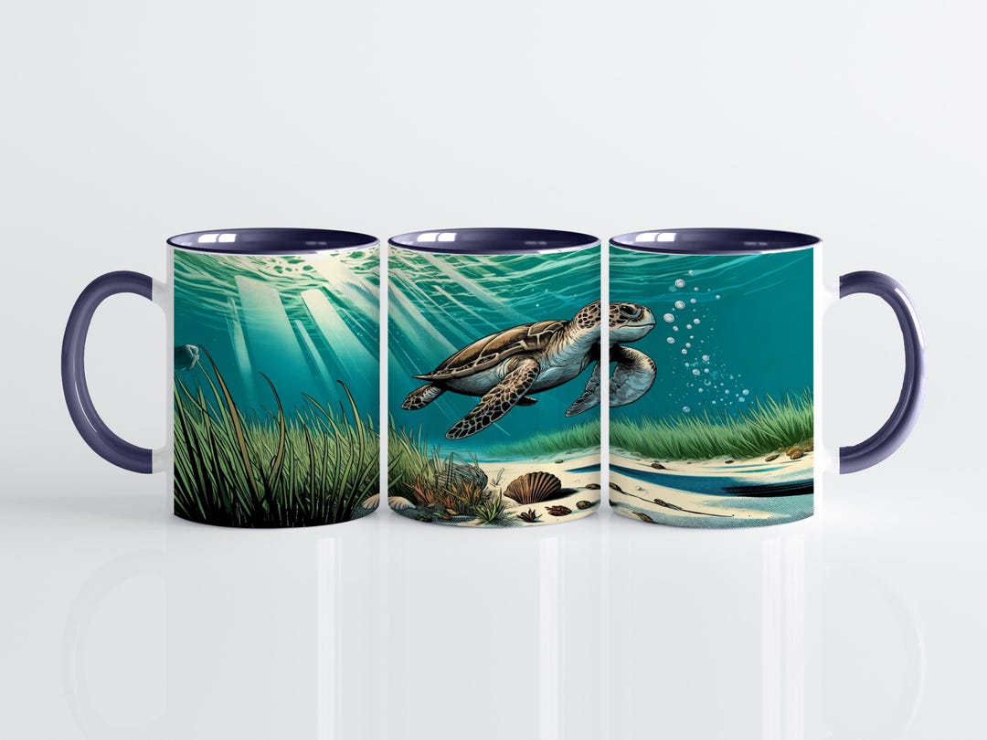 Kemp's Ridley Sea Turtle Tea Cup | Endangered Ocean Creature Gift ...