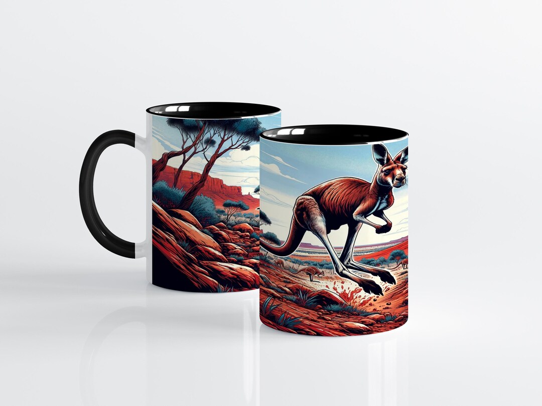 Fun Kangaroo Mug | Charming Wildlife Lover Gift | Australian Wildlife ...