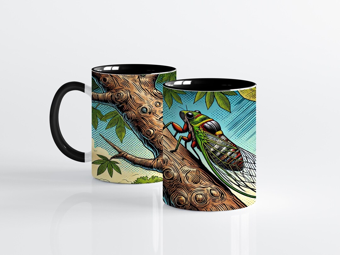 Cicada Coffee Mug | Insect Lover Gift | Distinctive Ceramic Tea Cup ...