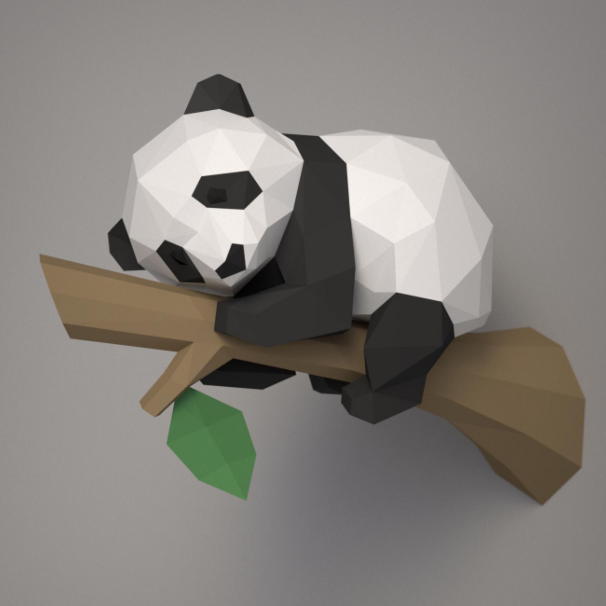 Papercraft Panda, 3D Paper Sculpture Panda, Paper Bear, DIY Papercraft ...