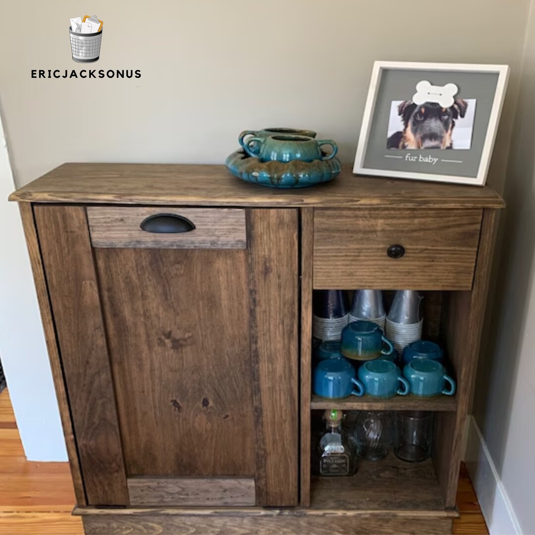 Wood Trash Can, Recycle Bin, Cube Bin Storage, Storage Organizer - Etsy