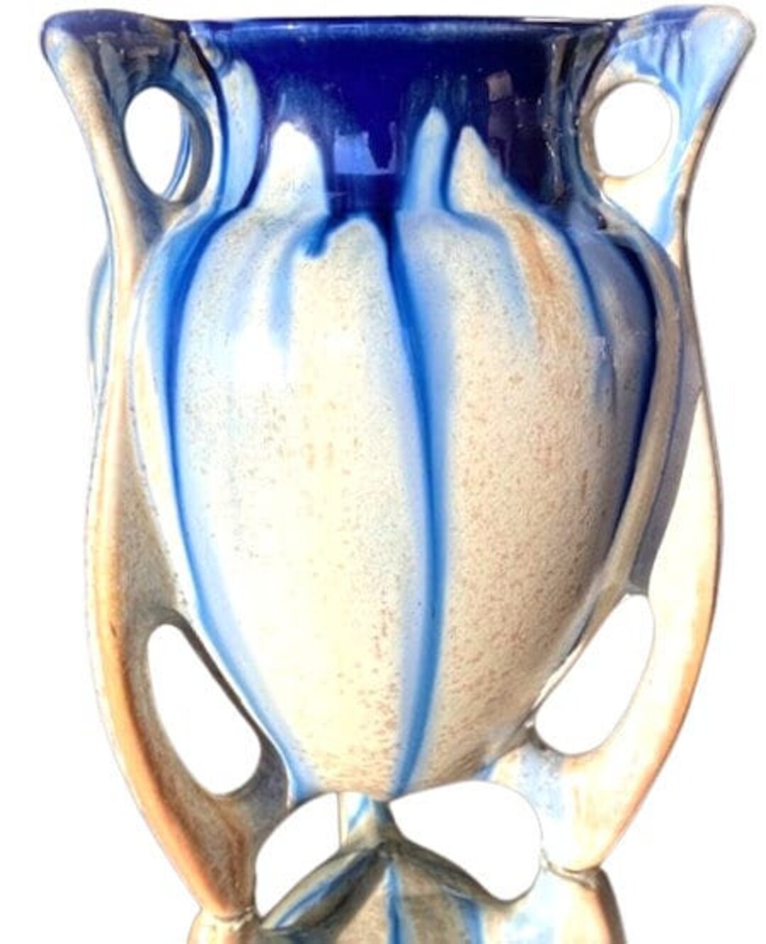 Vase Blue Pottery, Rare Antique Art Pottery, Atomic Design, Art Nouveau ...
