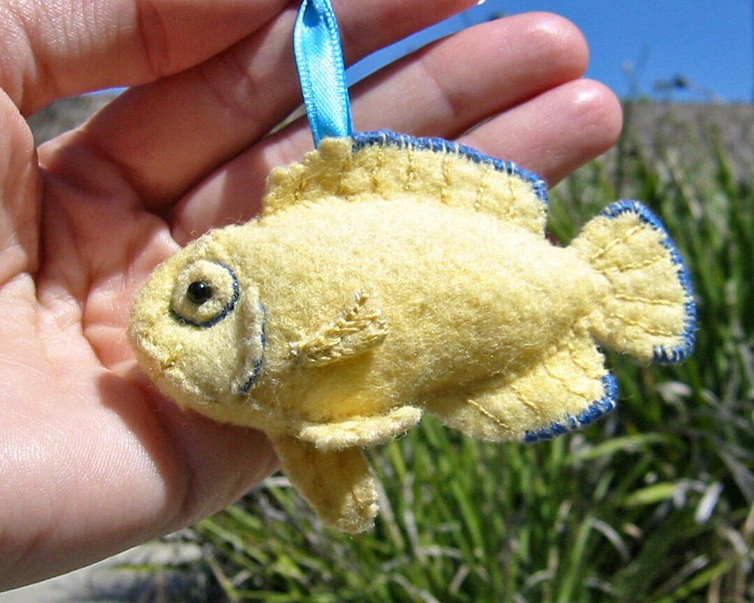 Lemonpeel Angelfish, Wool Felt, Hand Stitched - Etsy