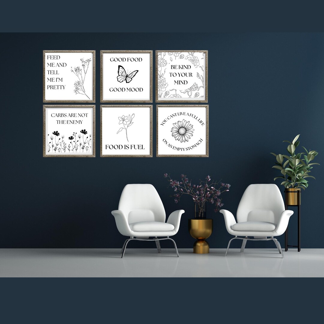 Digital Download Printable Simple Floral Nutrition Wall Art/poster ...