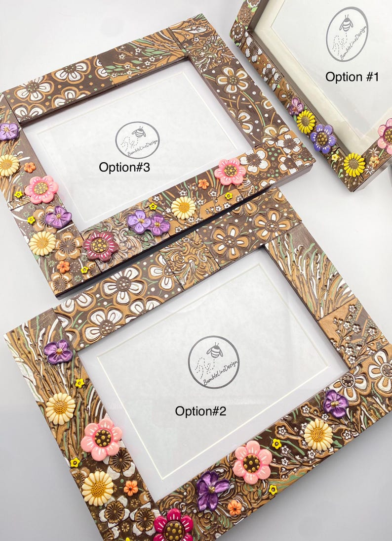 Handcrafted Floral Clay Tile Picture Frame: Upcycled Mosaic Art - Etsy