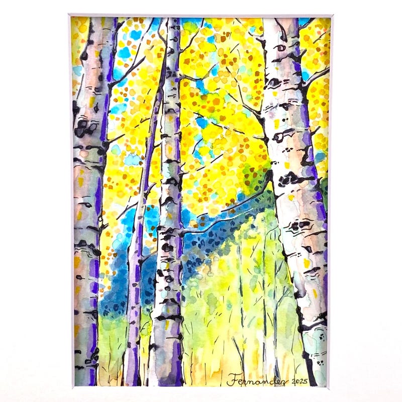 Aspen Tree Painting - Etsy
