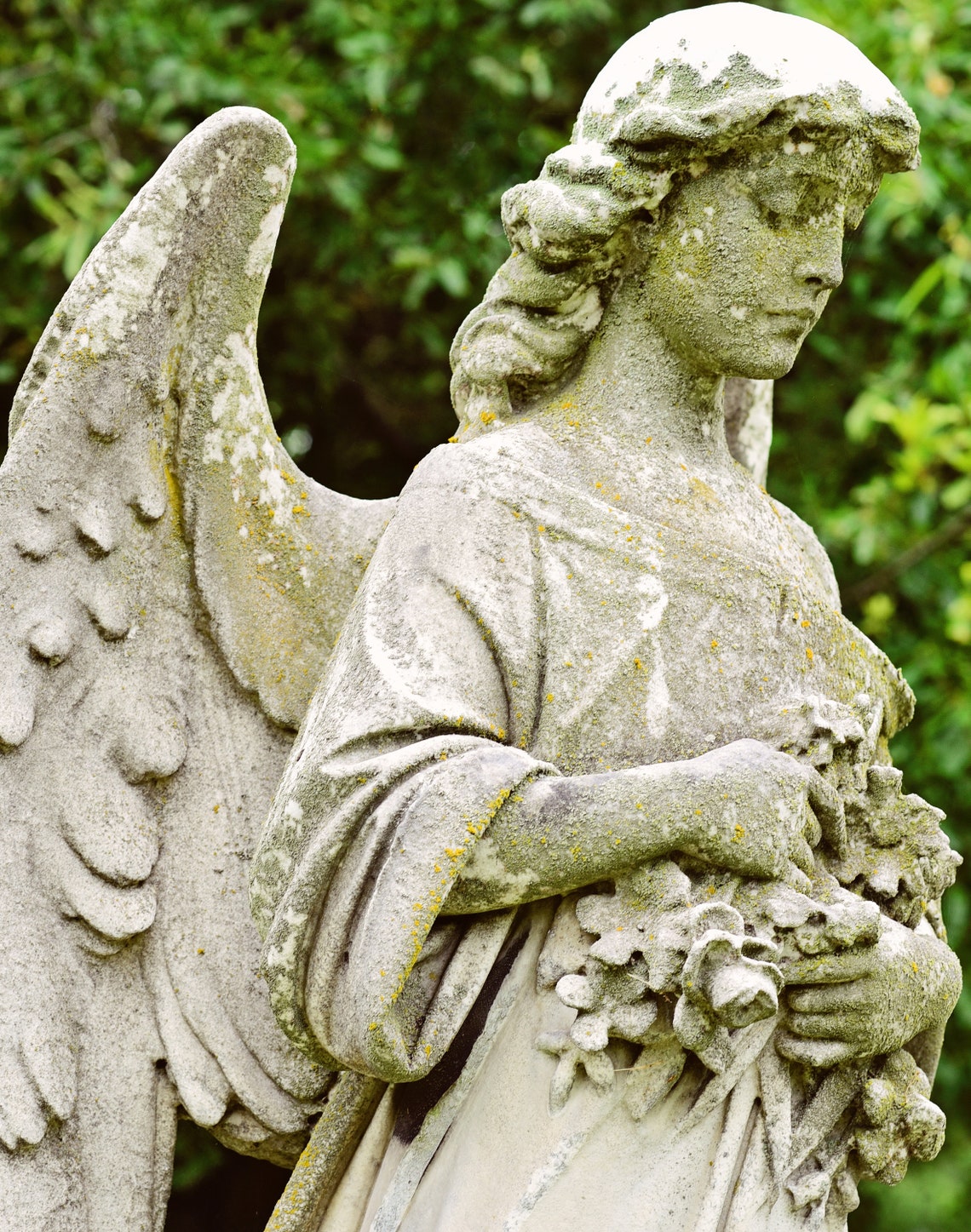 Cemetery Statue Fine Art Matted Print - Etsy