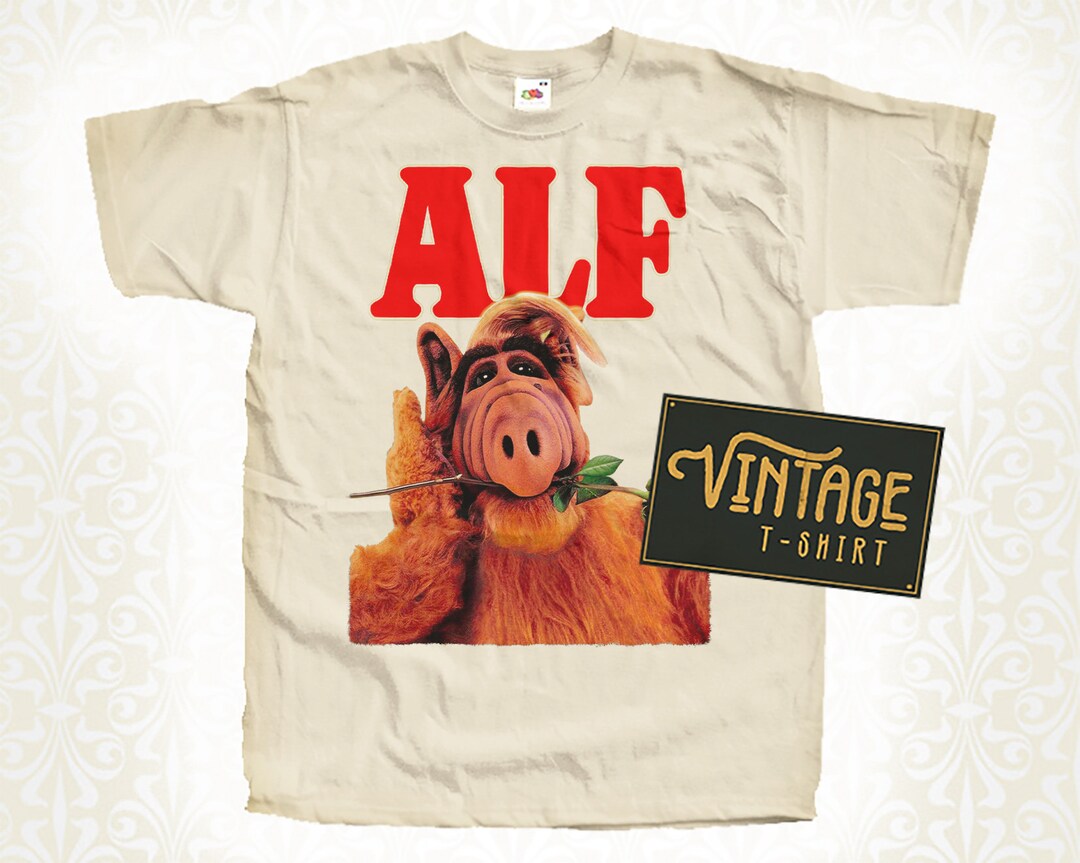 Alf V1 Tshirt Vintage Natural Color Men's Tshirt DTG Digital Print ...