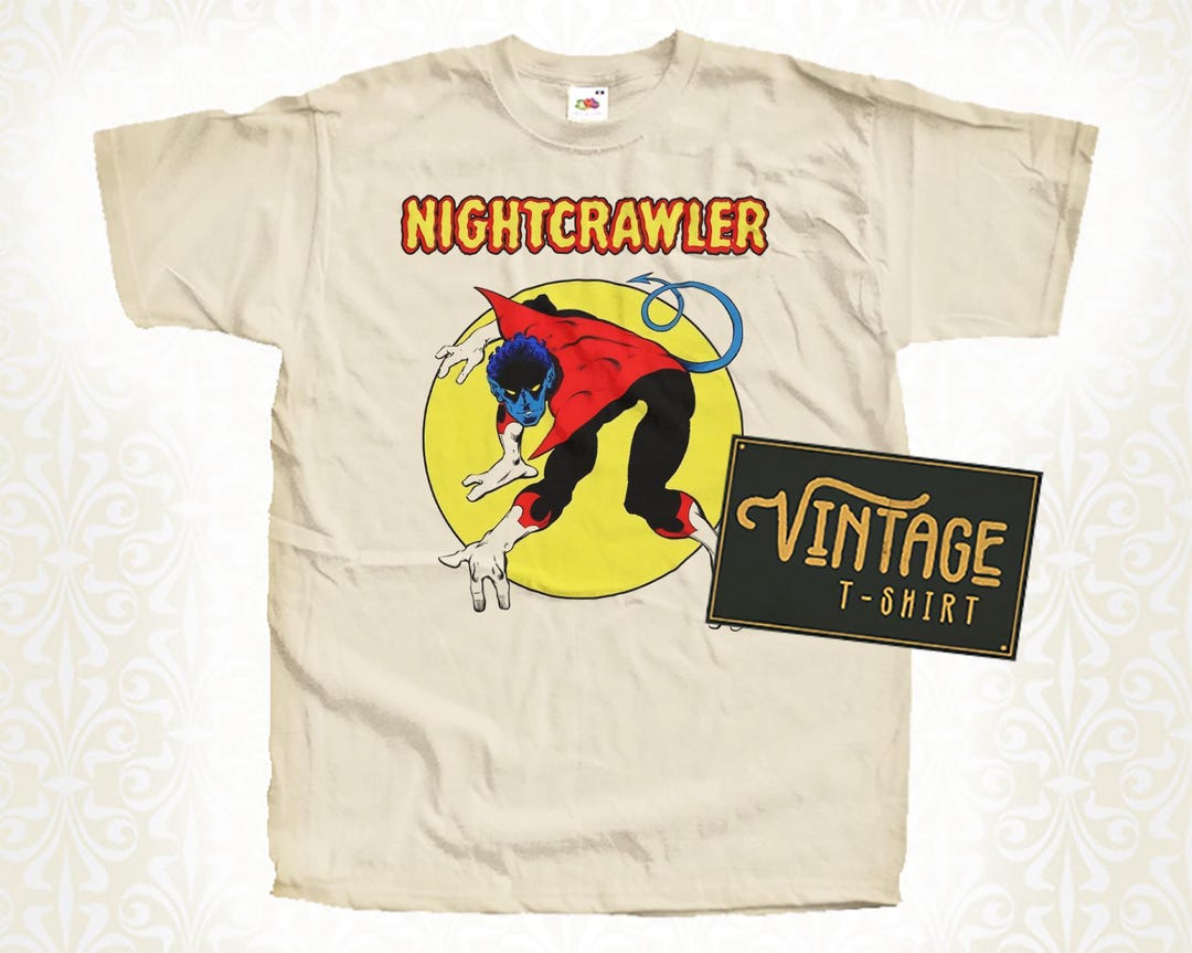 Nightcrawler V2 - Tshirt Vintage Natural Color Men's Tshirt DTG Digital ...