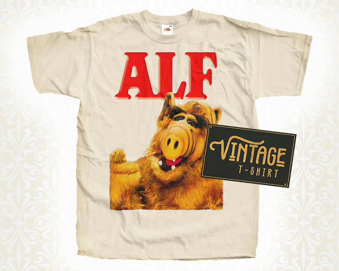 Alf V3 Tshirt Vintage Natural Color Men's Tshirt DTG Digital Print ...