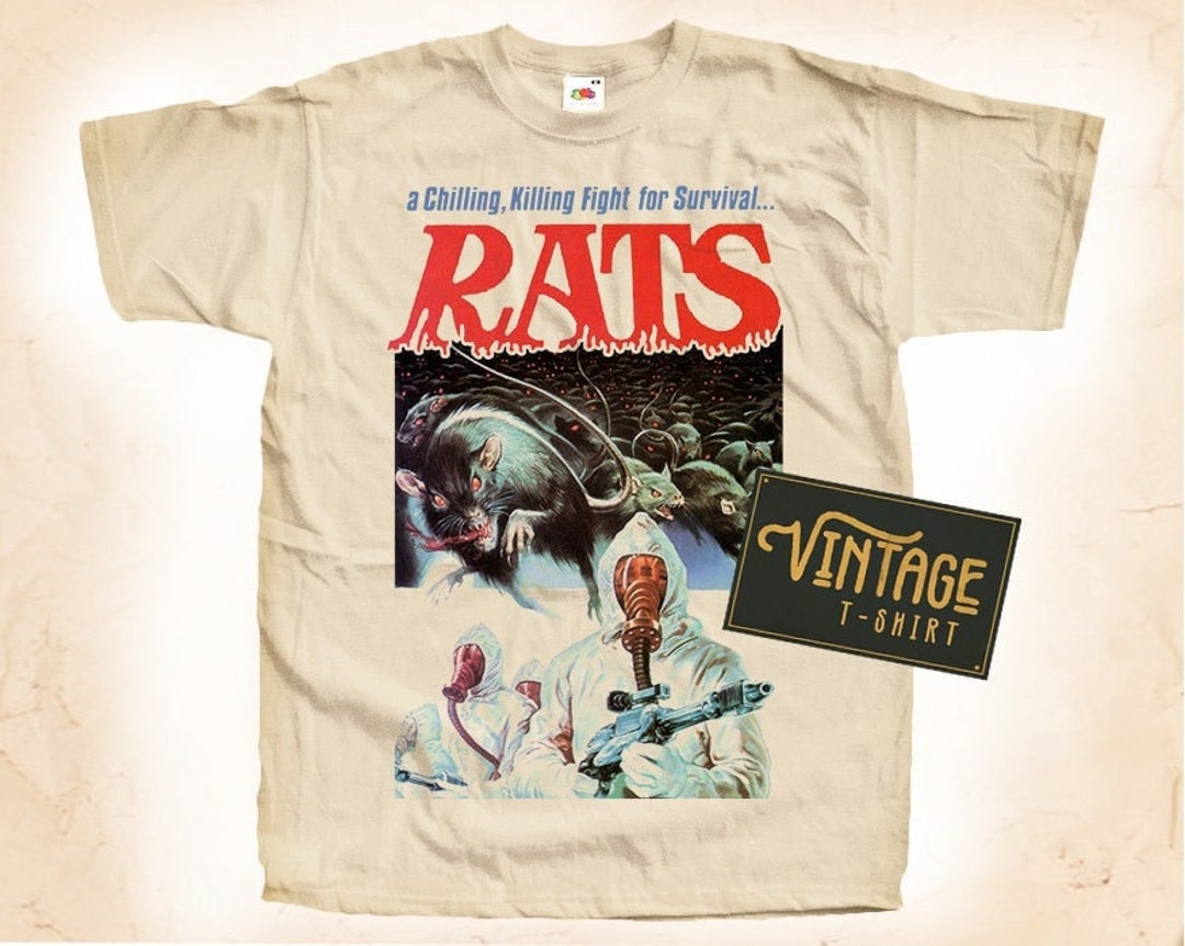 Rats Tshirt Vintage Natural Color Men's Tshirt DTG Digital Print SIZES ...