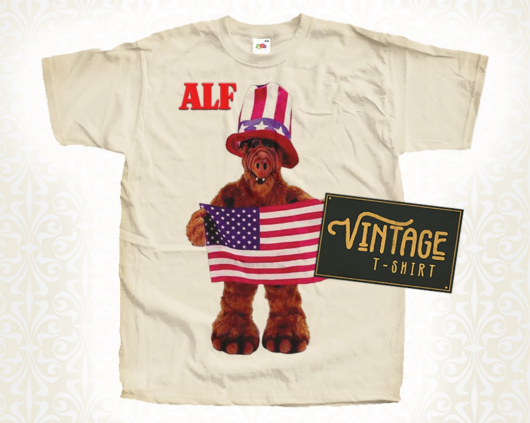Alf V4 Tshirt Vintage Natural Color Men's Tshirt DTG Digital Print ...