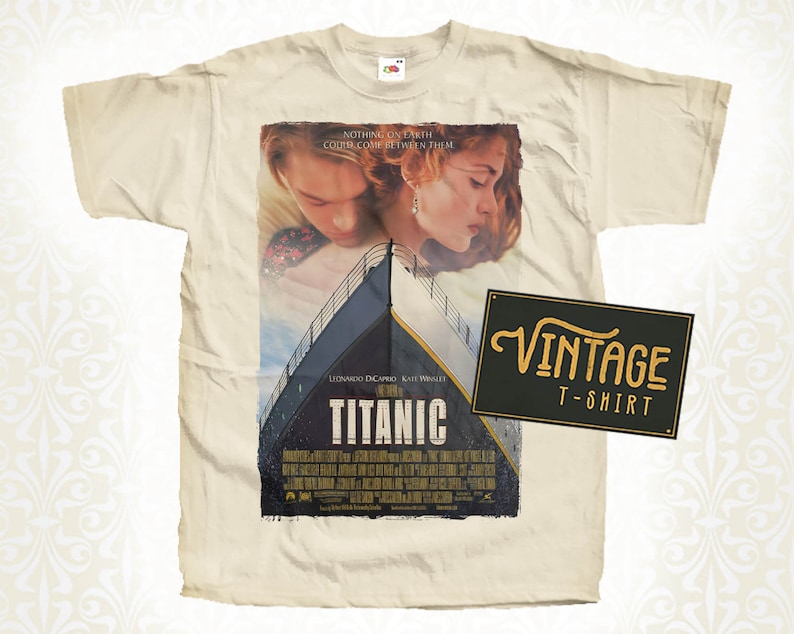 Titanic V5 Tshirt Vintage Natural Color Men's Tshirt DTG Digital Print ...