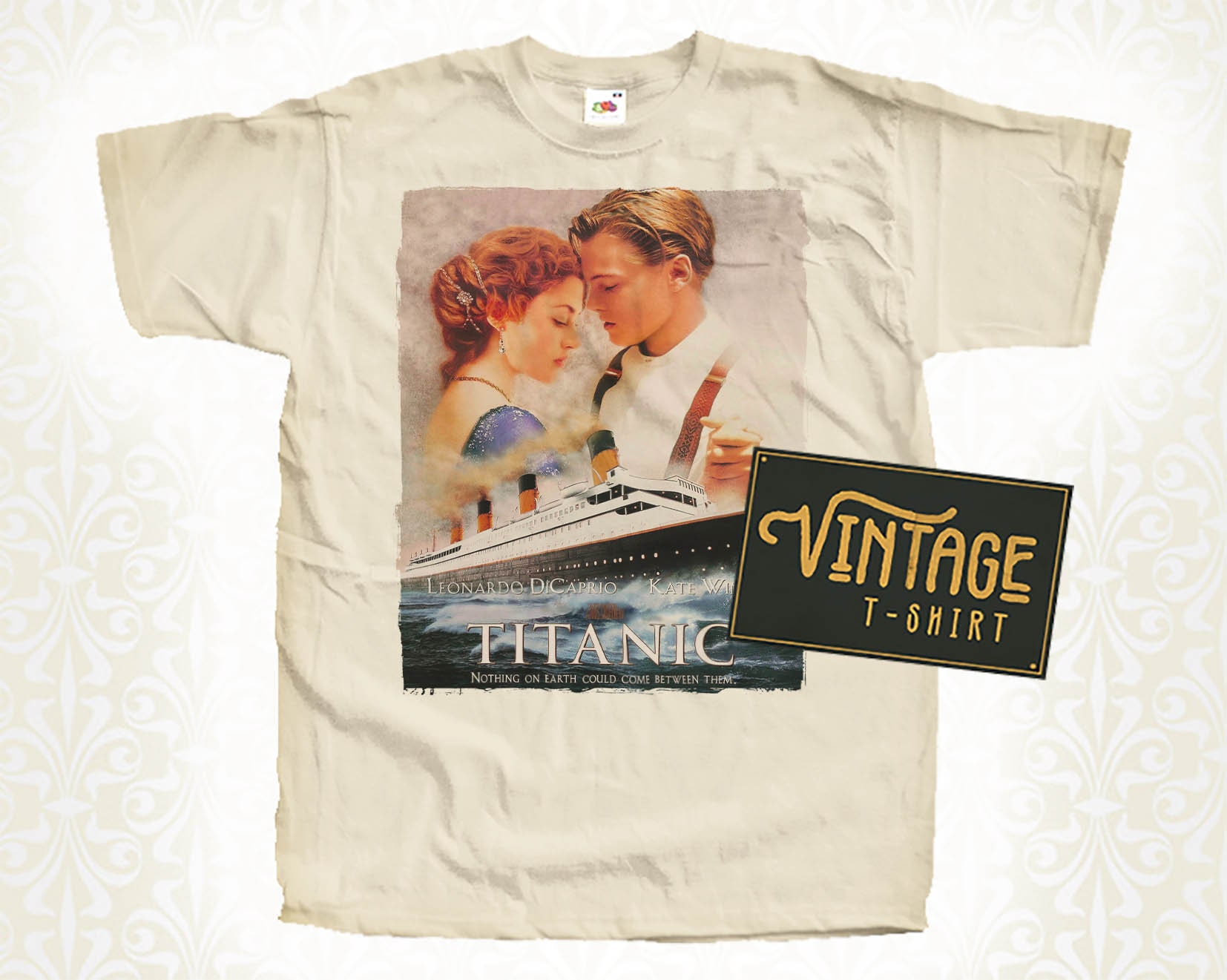 Titanic V7 Tshirt Vintage Natural Color Men's Tshirt DTG Digital Print ...