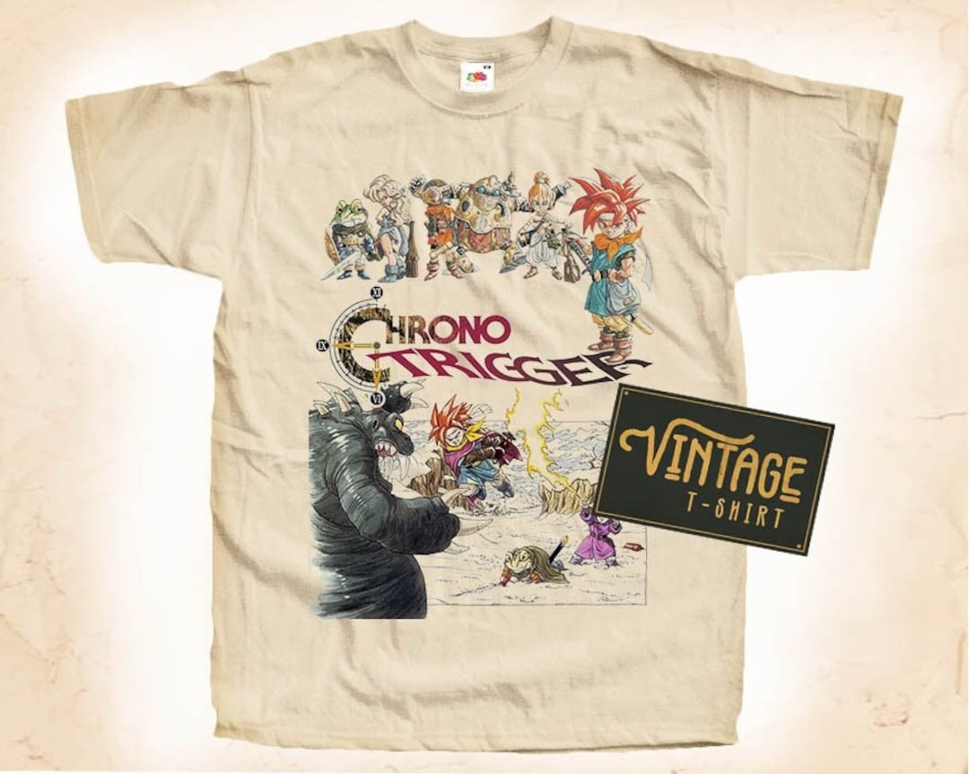 Chrono Trigger V2tshirt Vintage Natural Color Men's Tshirt DTG Digital ...