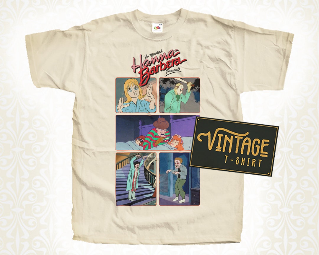 Hanna Barbera V3 Tshirt Vintage Natural Color Men's Tshirt DTG Digital ...