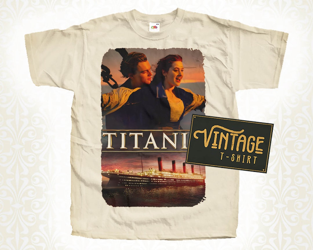 Titanic V4 Tshirt Vintage Natural Color Men's Tshirt DTG Digital Print ...