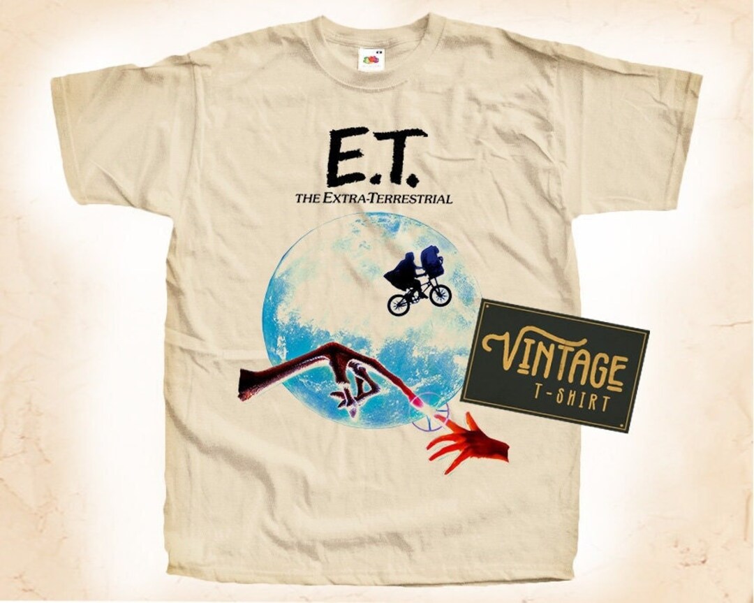 E.T. the Extra-terrestrial V1 Tshirt Vintage Natural Color Men's Tshirt ...