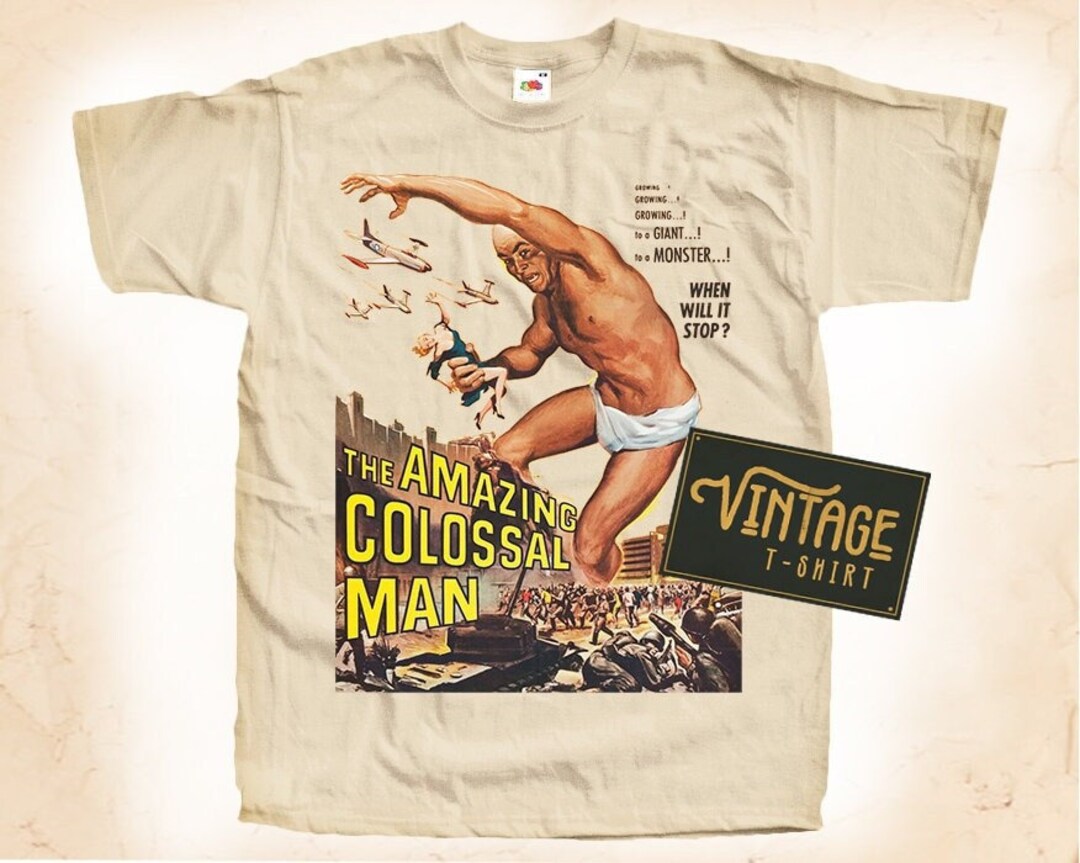 The Amazing Colossal Man Tshirt Vintage Natural Color Men's Tshirt DTG ...