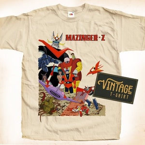 Mazinger Z V1 Tshirt Vintage Natural Color Men's Tshirt DTG Digital ...