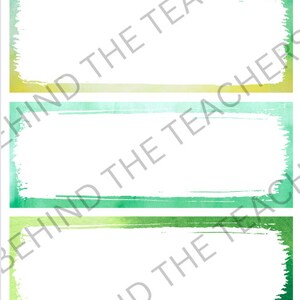 Watercolor Name Tags - Etsy