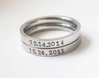 Date ring | Etsy