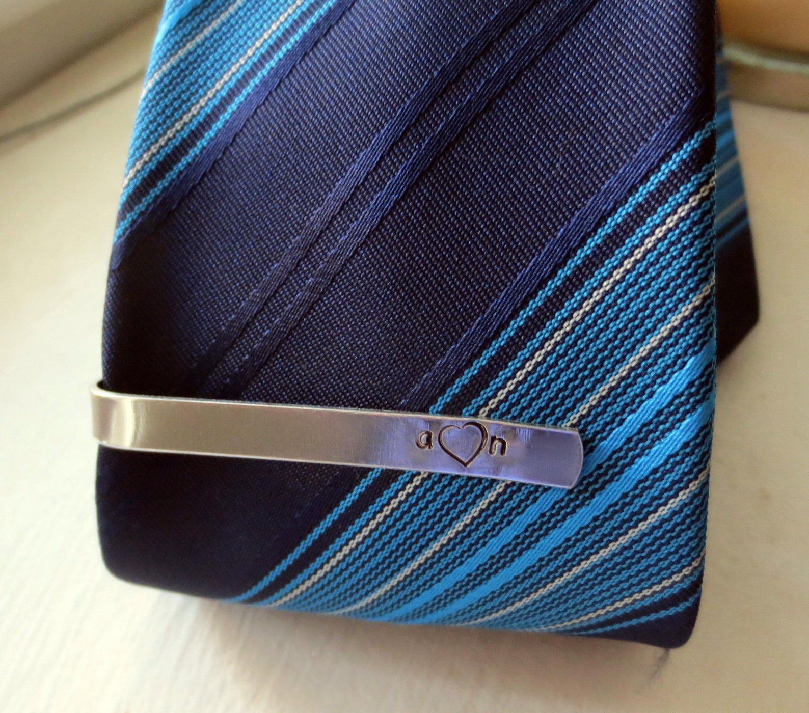Monogrammed Personalized Tie Bar, Chrismas Gift, Groomsmen Gift, Father ...