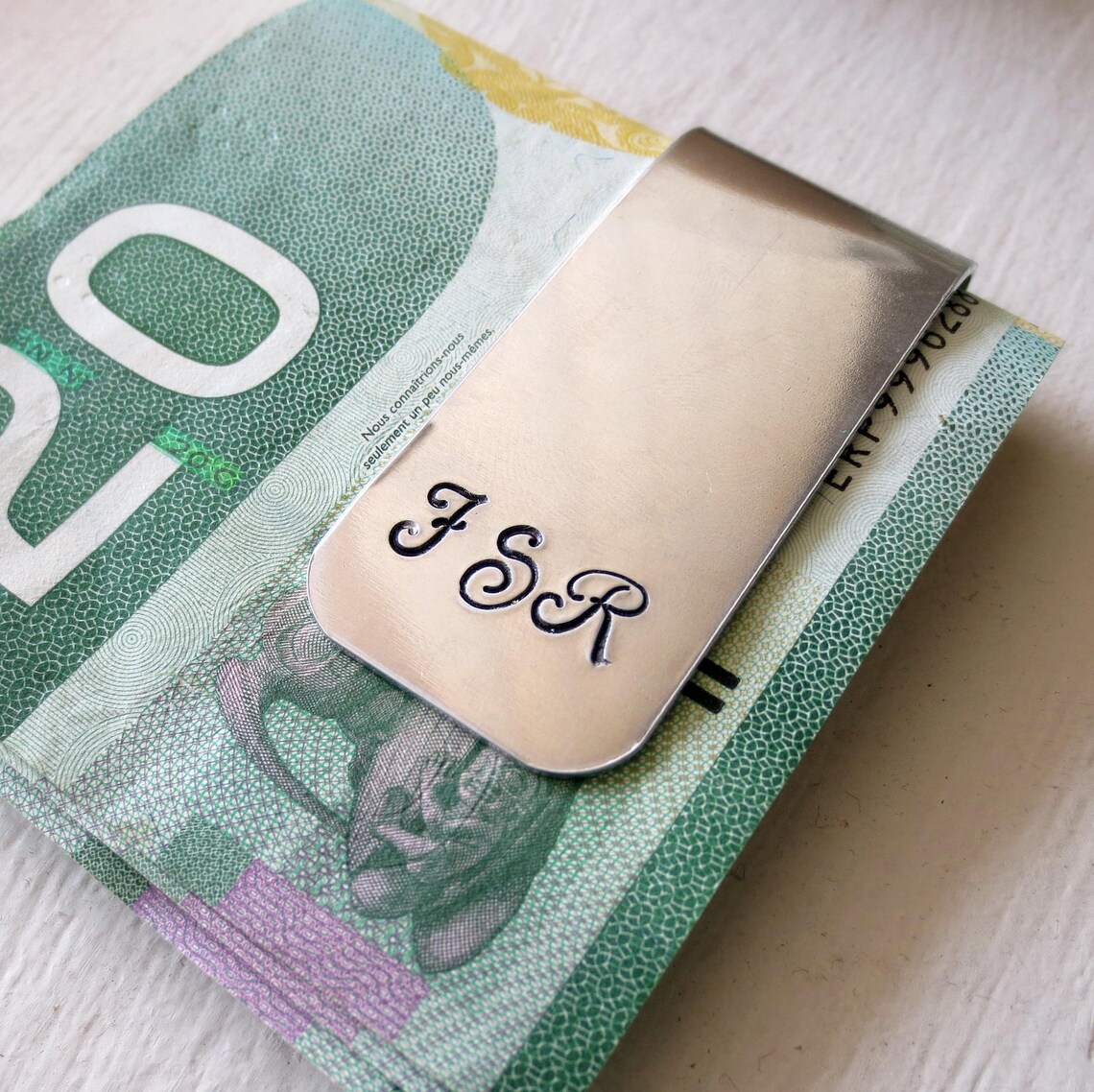 Money Clip Monogrammed Personalized Money Clip Custom Hand - Etsy