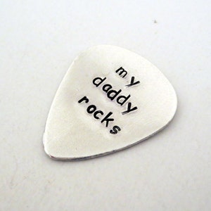 Handstamped Personalized Guitar Pick - Music Lover Gift - My Daddy ...