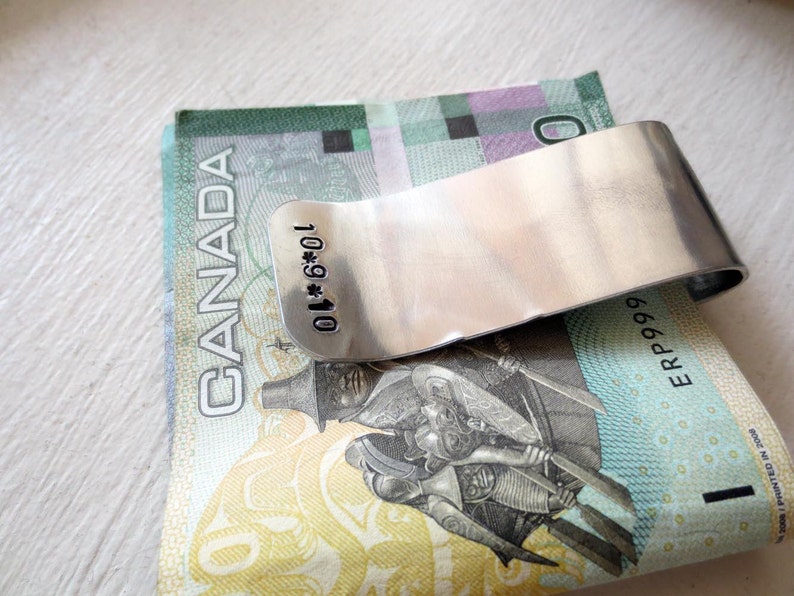 Money Clip Monogrammed Personalized Money Clip Custom Hand - Etsy