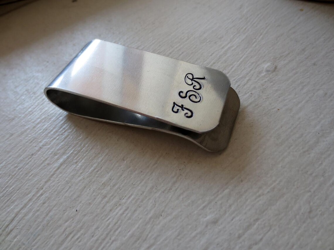 Money Clip Monogrammed Personalized Money Clip Custom Hand - Etsy