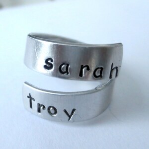 Custom Wrap Ring Personalized Family Ring Adjustable Wrap Ring Hand ...