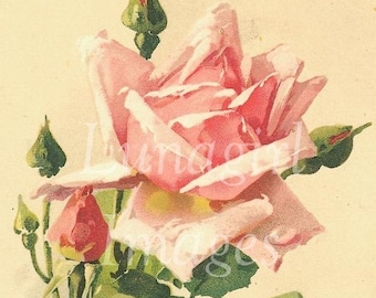 VICTORIAN ROSES digital collage sheet vintage flowers floral | Etsy