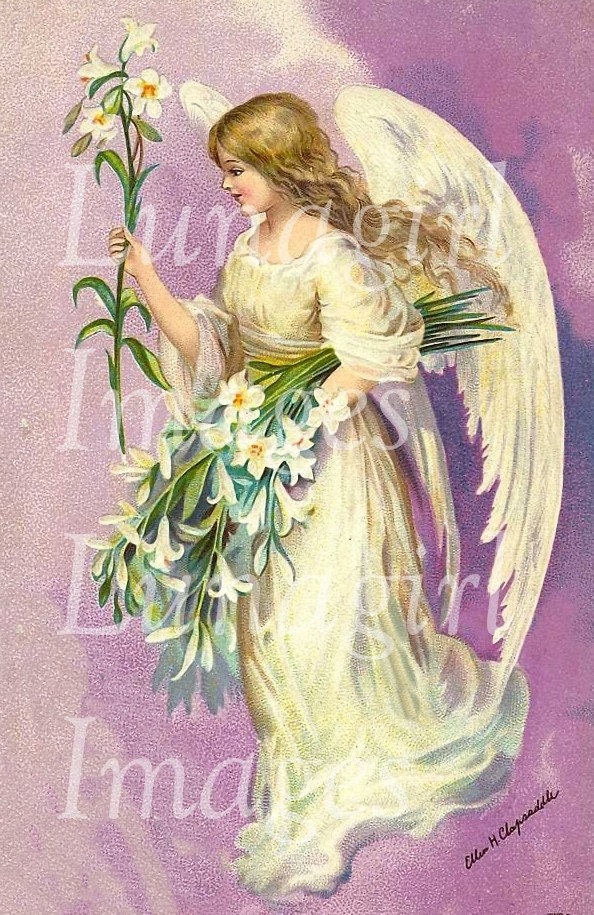 85 Vintage EASTER ANGELS Digital Ephemera Victorian Easter - Etsy