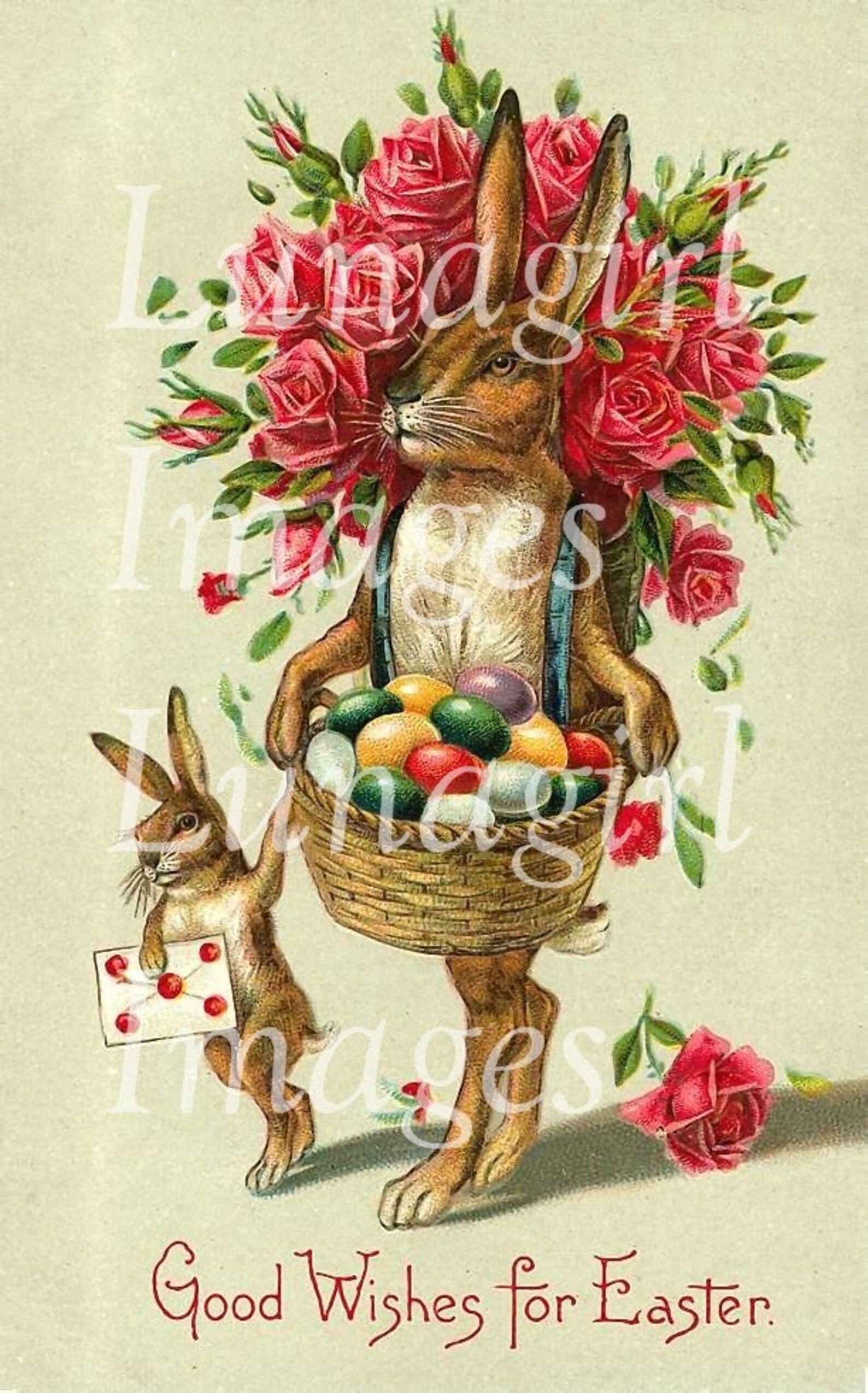 85 Vintage EASTER BUNNIES Digital Ephemera, Victorian Easter Rabbits ...