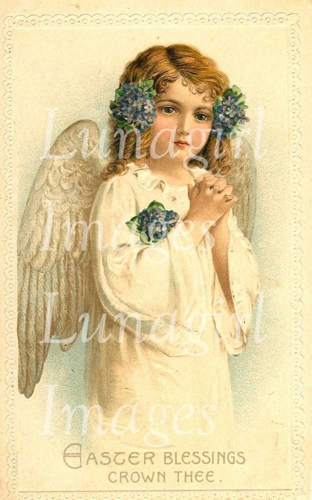 85 Vintage EASTER ANGELS, Digital Ephemera, Victorian Easter, Vintage ...
