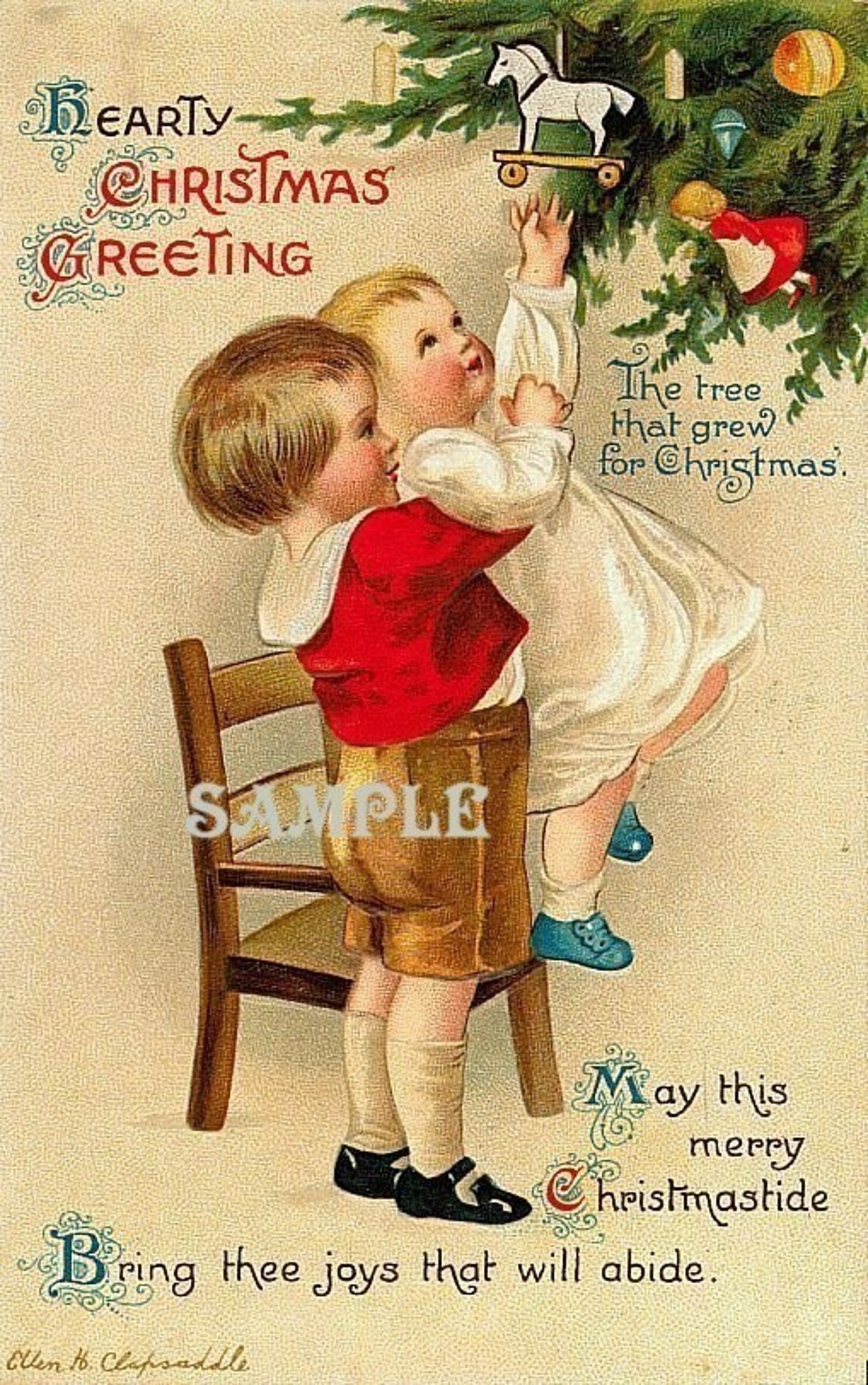1000 VICTORIAN CHRISTMAS Images! Digital Ephemera Holidays New Years ...