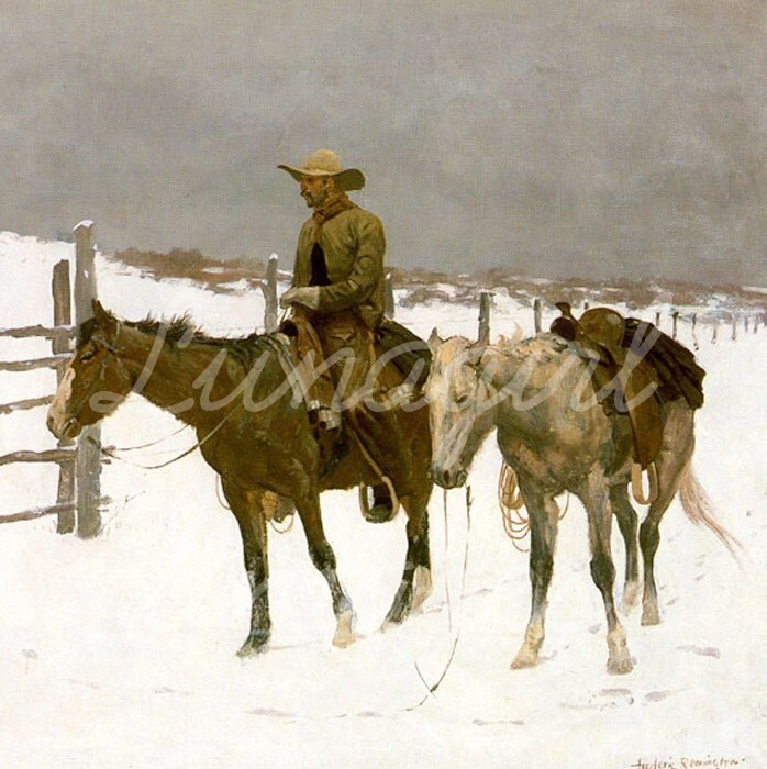 450 Images, AMERICAN WESTERN ART, Vintage Paintings Drawings Cowboys ...