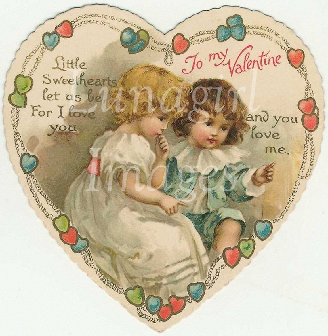 75 Victorian HEARTS, Vintage VALENTINES, Digital Ephemera, Antique ...