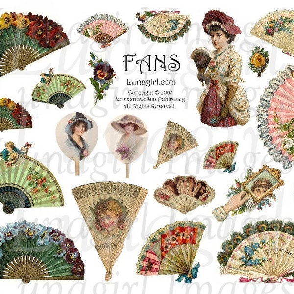 Victorian Fashion Fans - Etsy