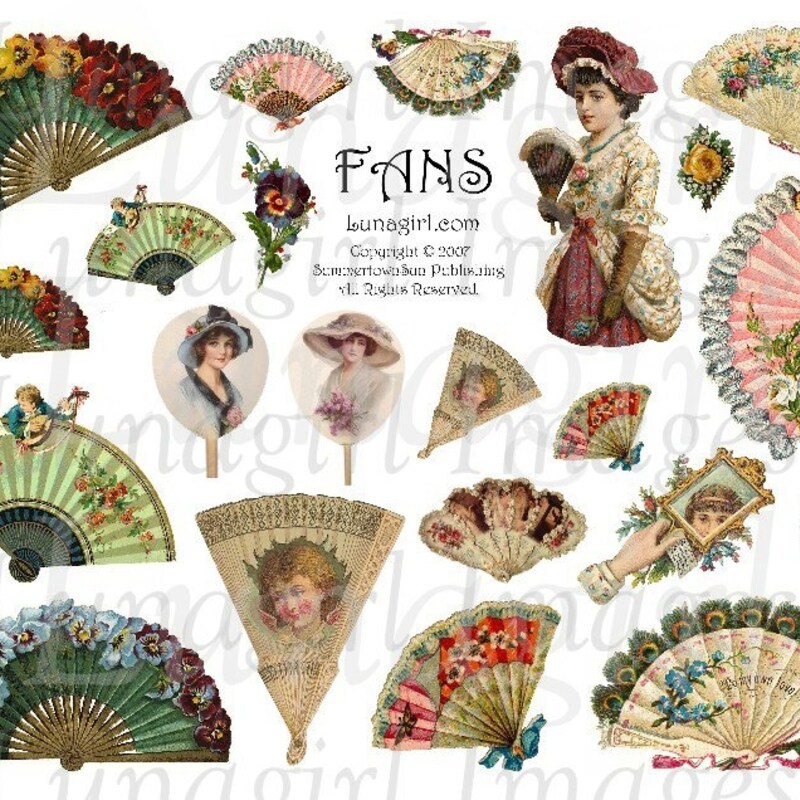 Victorian Fashion Fans - Etsy