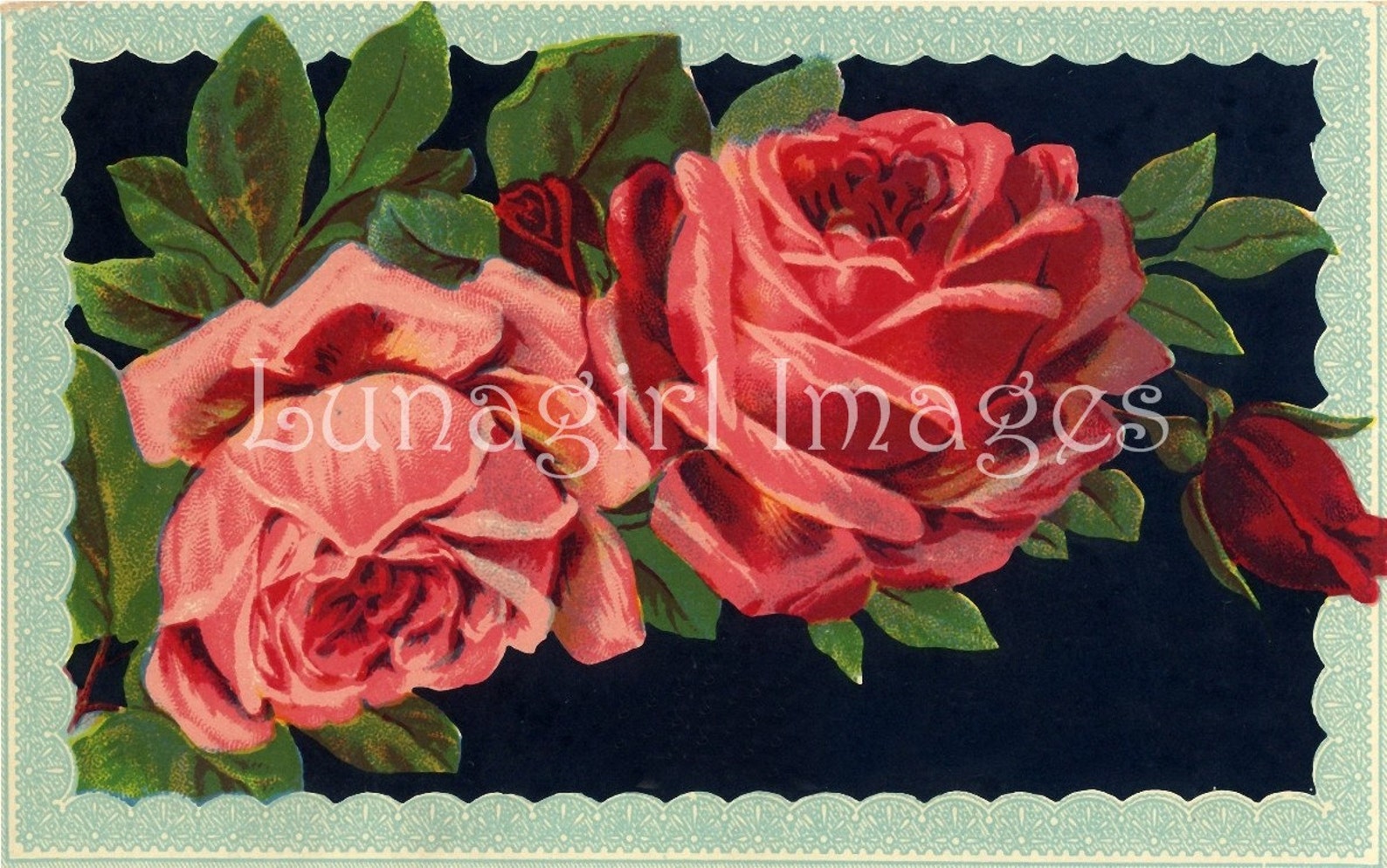 45 RED ROSES Vintage Images DOWNLOAD Flowers Floral Victorian - Etsy